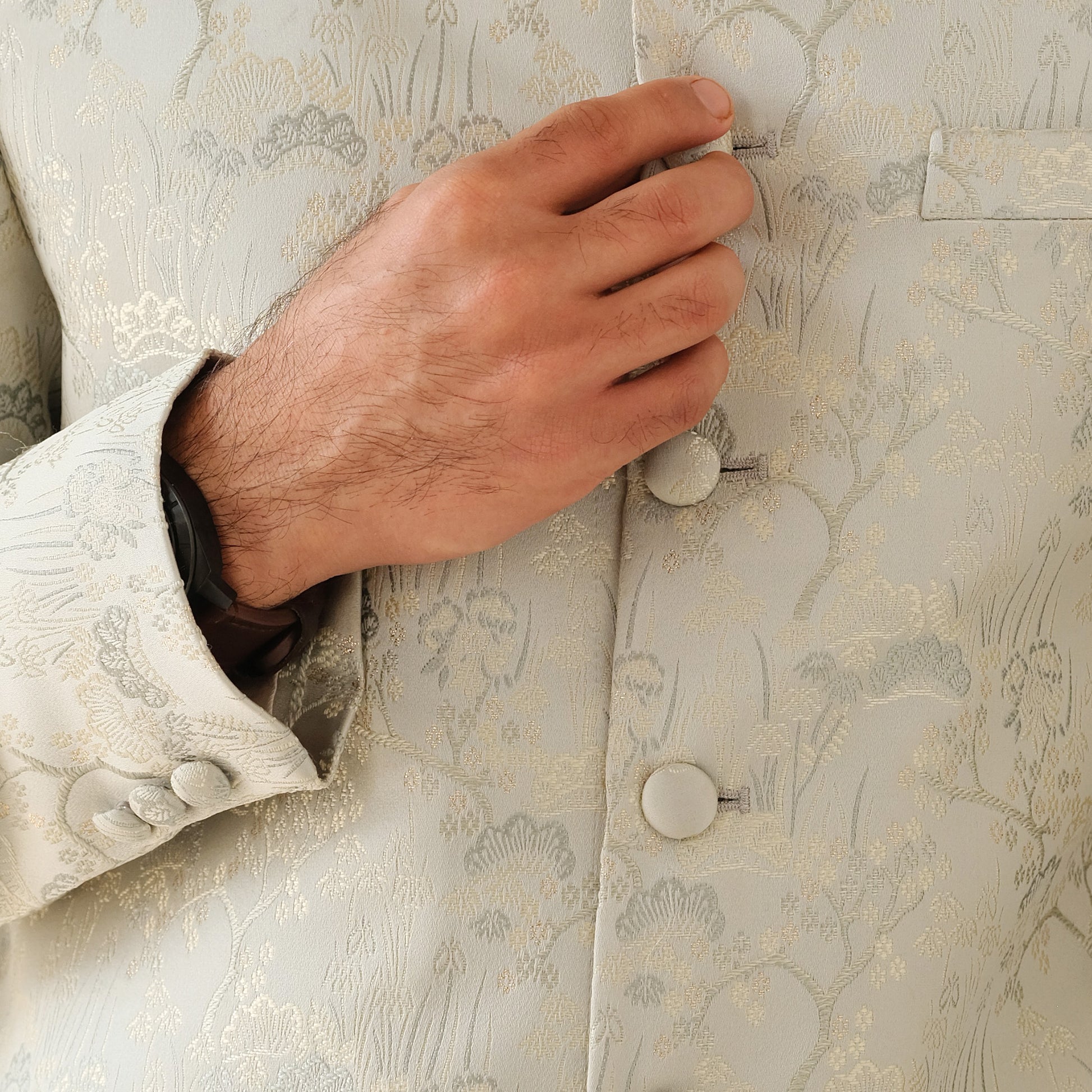 Imperial Sherwani (Sage-Green) – Yamaan